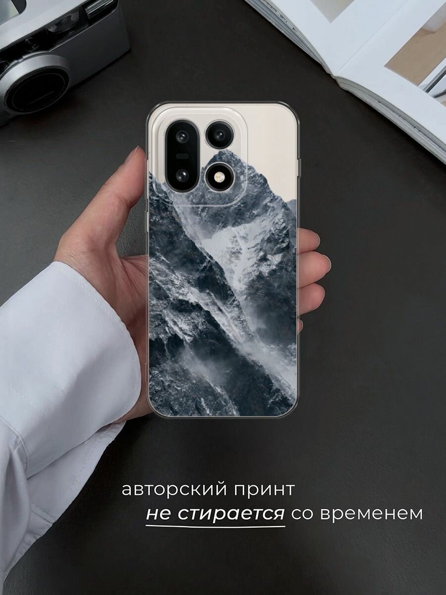 Чехол на OnePlus 15 / Ван Плас 15 с принтом Горы арт 4, прозрачный — фото 1