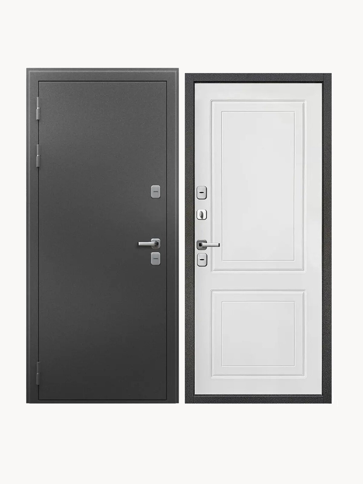 Дверь входная c терморазрывом металлическая Foreman Ф-10 2050x960 Левая Титан - Белый Матовый УТ-00083978