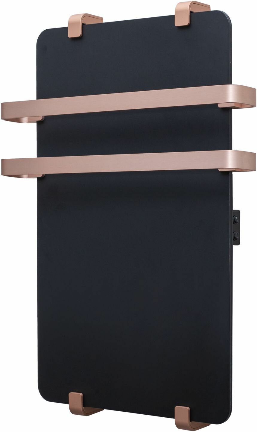 Полотенцесушитель электрический Allen Brau Infinity 60x44 с рейлингом 2.0 и креплением, медь браш