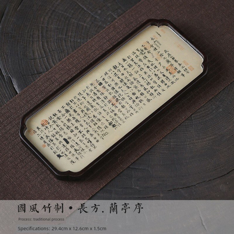 Повседневный поднос для чая из цельного дерева, маленький чайный столик из черного дерева, бытовой поднос для сухих