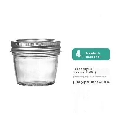 1 шт. баночки Мейсона с крышками, стеклянные банки с широким горлышком для консервирования, центральных деталей, маринования, хранения, приготовления еды, салата, варенья
