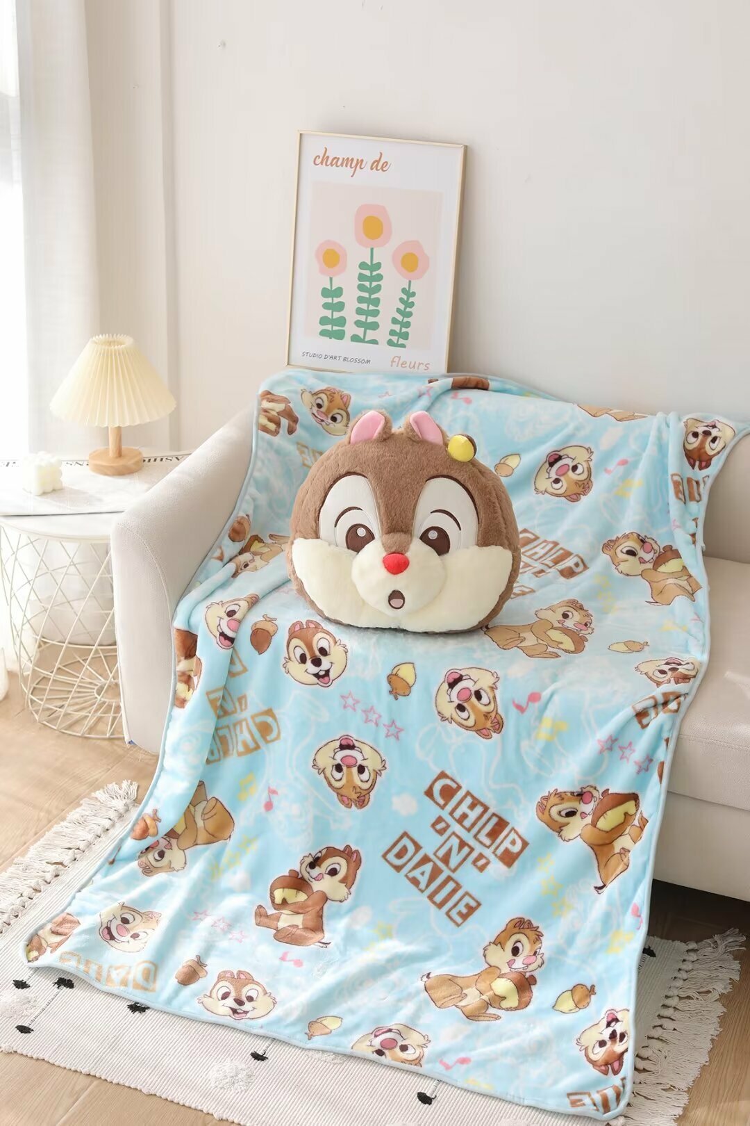 Плед с мультяшными персонажами, плюшевый плед для сна, плед для дивана, утепленный плед, плед для кондиционера, портативный дорожный плед, чехол для автомобиля.