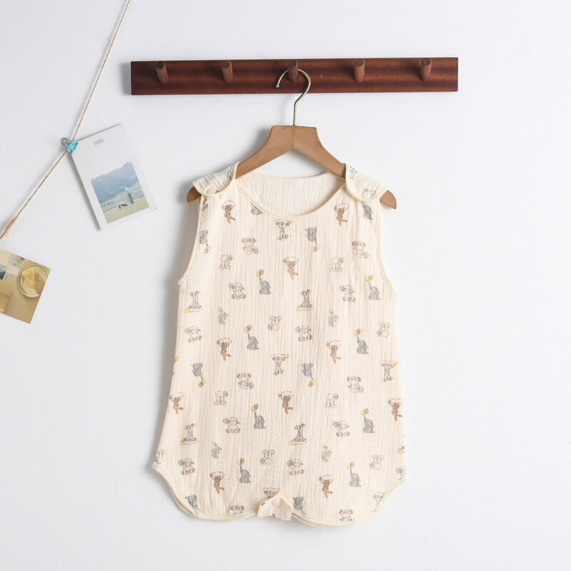 Спальный мешок для новорожденных, детский спальный мешок из марли, тонкое анти-ударное одеяло для детей весной и летом, универсальные пижамы для детей на все сезоны