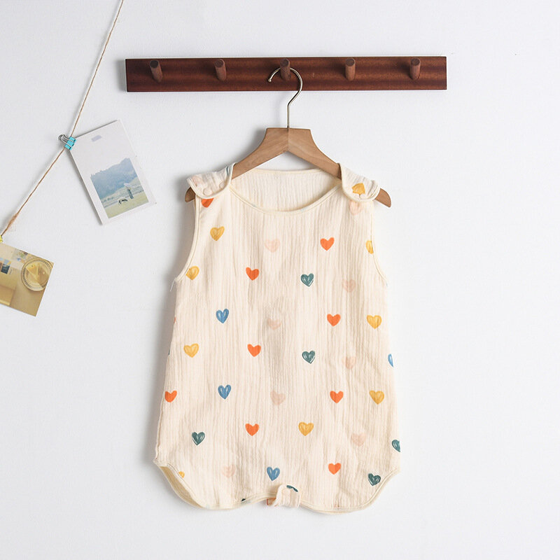 Спальный мешок для новорожденных, детский спальный мешок из марли, тонкое анти-ударное одеяло для детей весной и летом, универсальные пижамы для детей на все сезоны