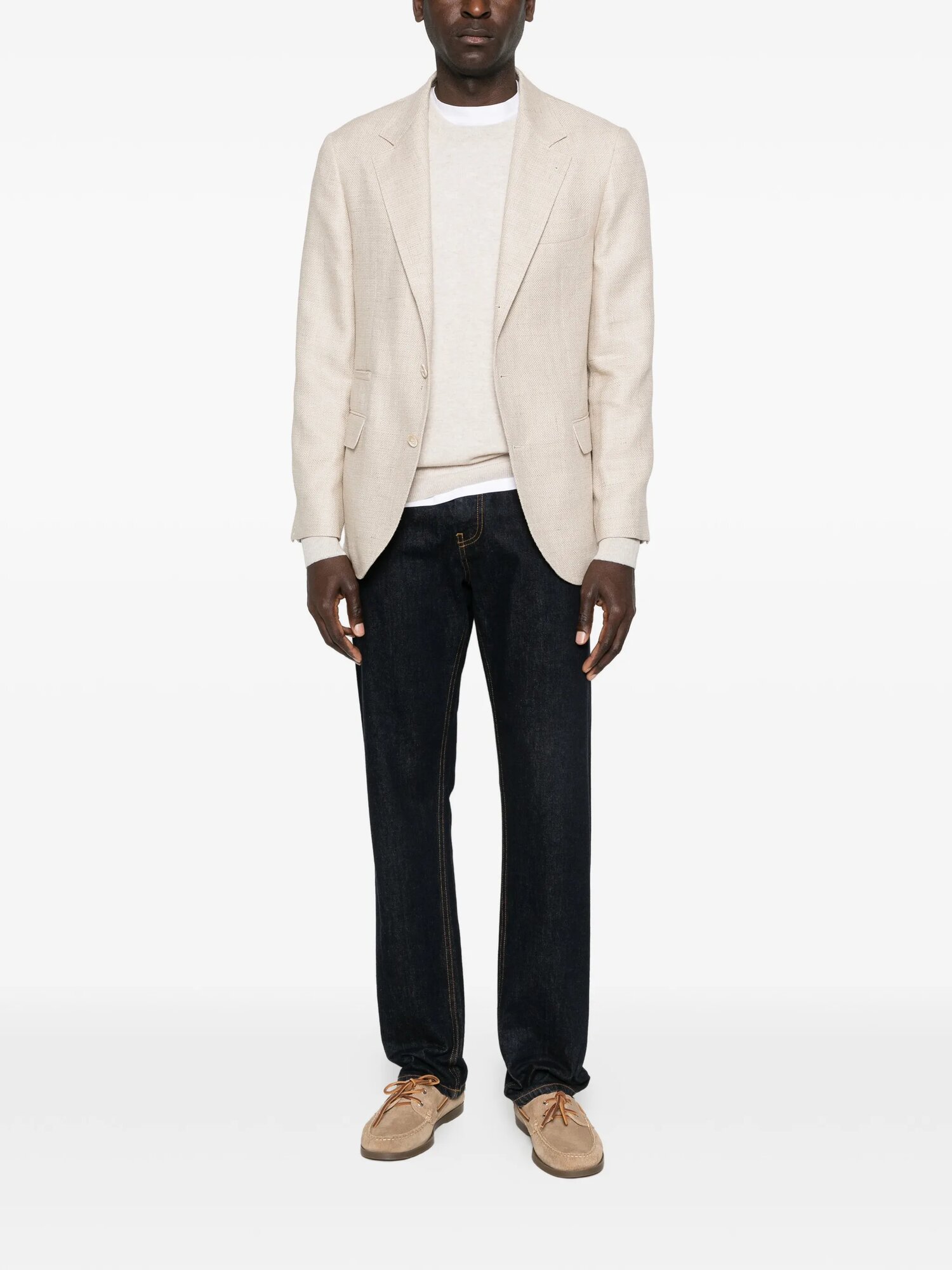 Пиджак BRUNELLO CUCINELLI Buttoned flap-pocket blazer, размер 52, разноцветный — фото 1