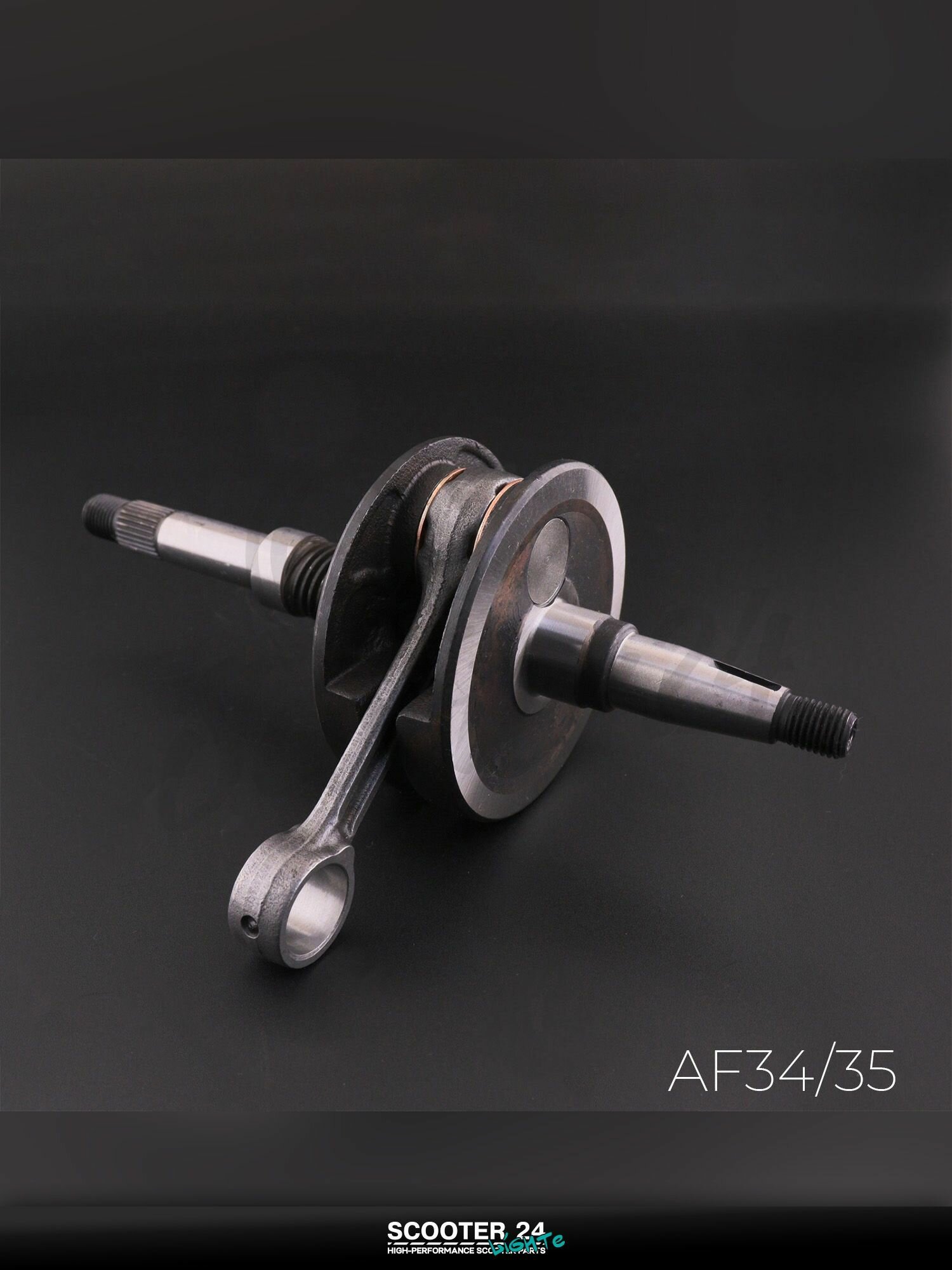 Коленвал для мотоцикла / скутера Honda DIO AF 34/35 / Хонда Дио (под сепаратор 17 мм, щеки 32,5 мм) "BEEZMOTO"