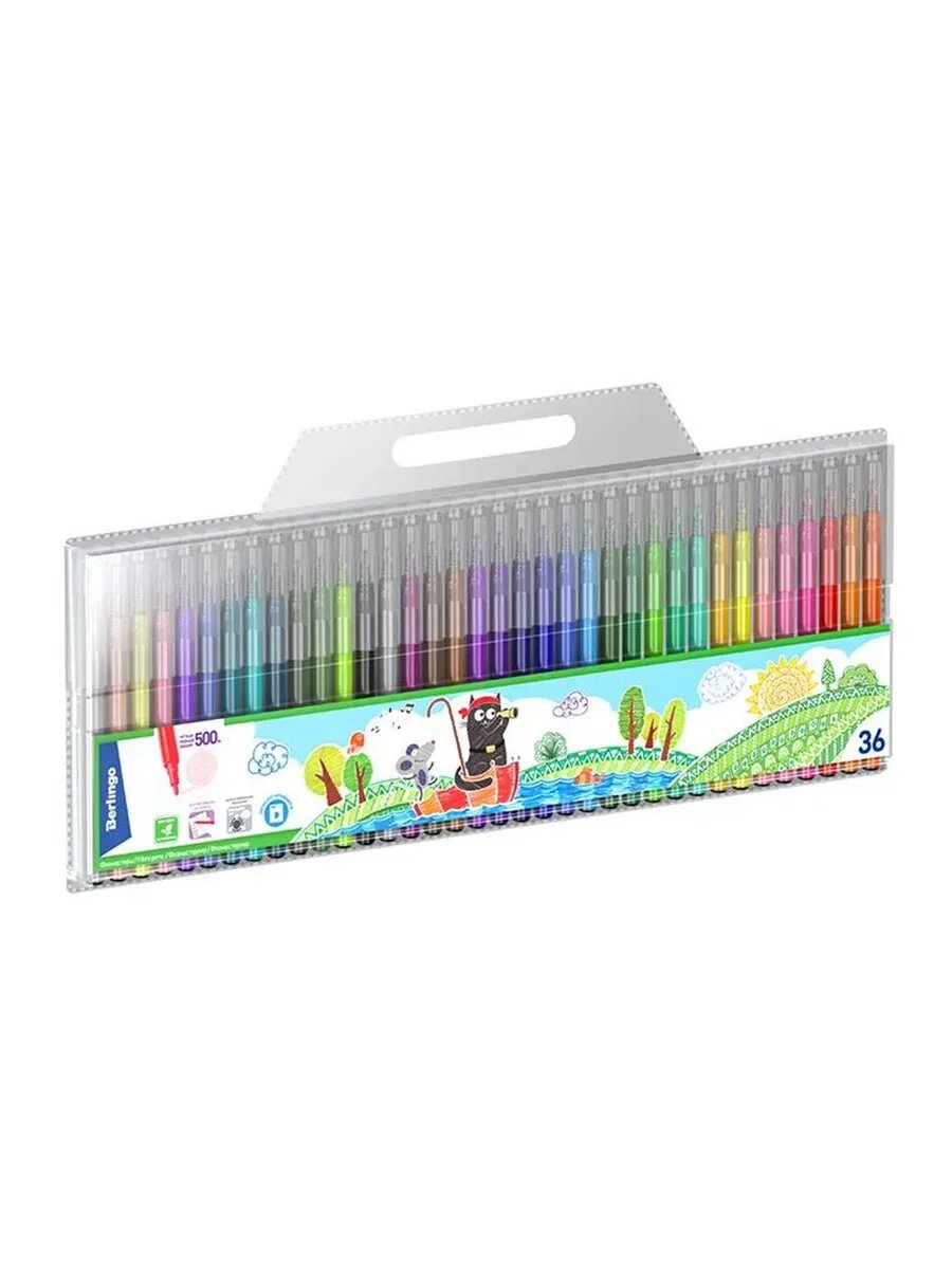 Фломастеры для рисования 36 цветов, смываемые