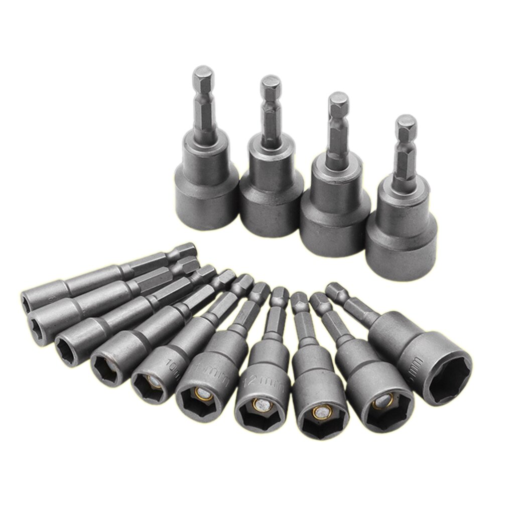 14 шт. шестигранные магнитные насадки с головкой, гайка, отвертка, адаптер для сверла, отвертка, гаечный ключ для работы, обслуживания дома