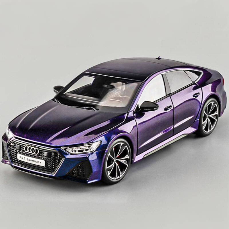 Модель автомобиля Audi RS7, металлическая модель 1:18 Ауди RS7 Sportback, дистанционный ключ из сплава, со светом и звуком, AUDI RS7 Sportback