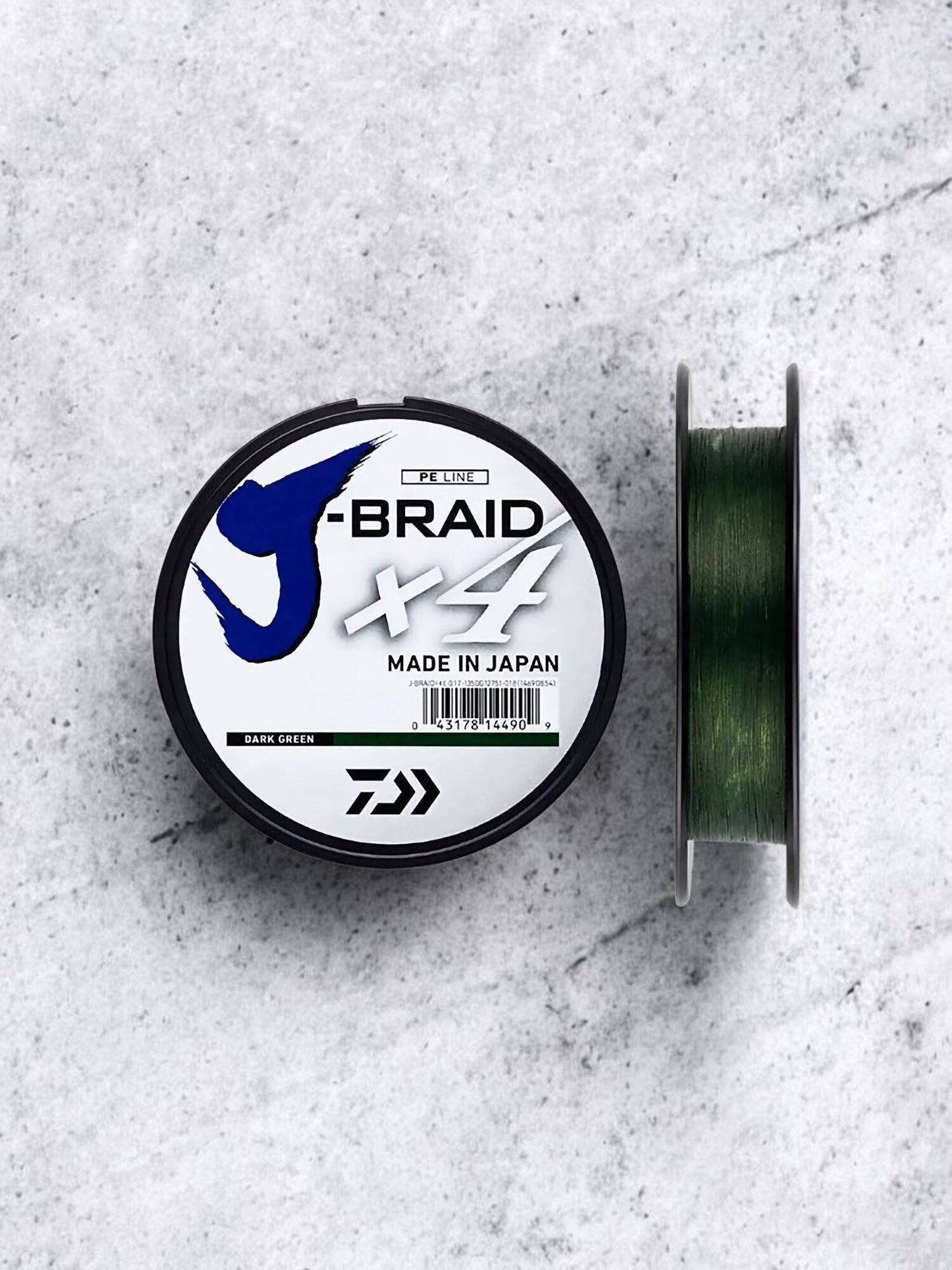 Шнур плетеный Daiwa J-Braid X4 135 м 0,17 мм 8,4 кг темно-зеленый