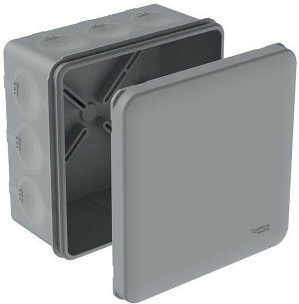 Коробка распределительная Systeme Electric MultiBox IP66 100x100x50 DIY (со стикером) серая SE IMT351981