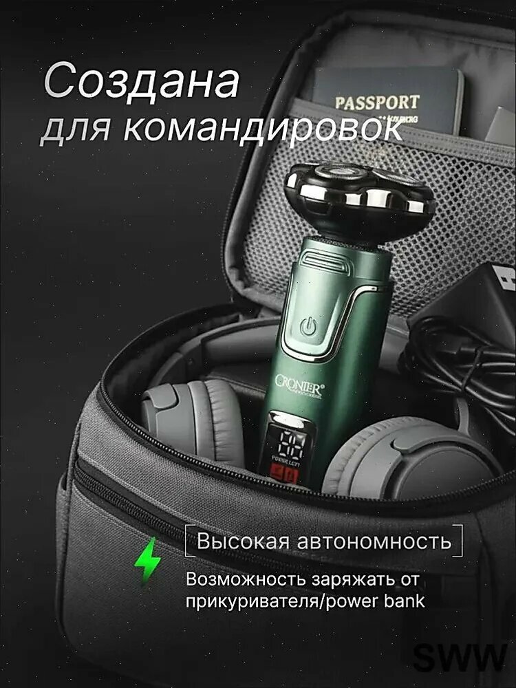 Электробритва 2D48DF97B6074D3DB0056BCDF7725BA1, зеленый — фото 1