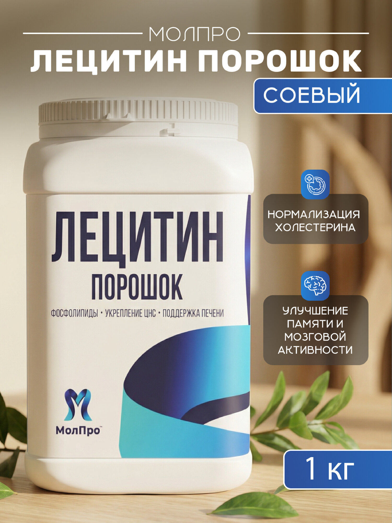 Лецитин соевый порошок 1 кг