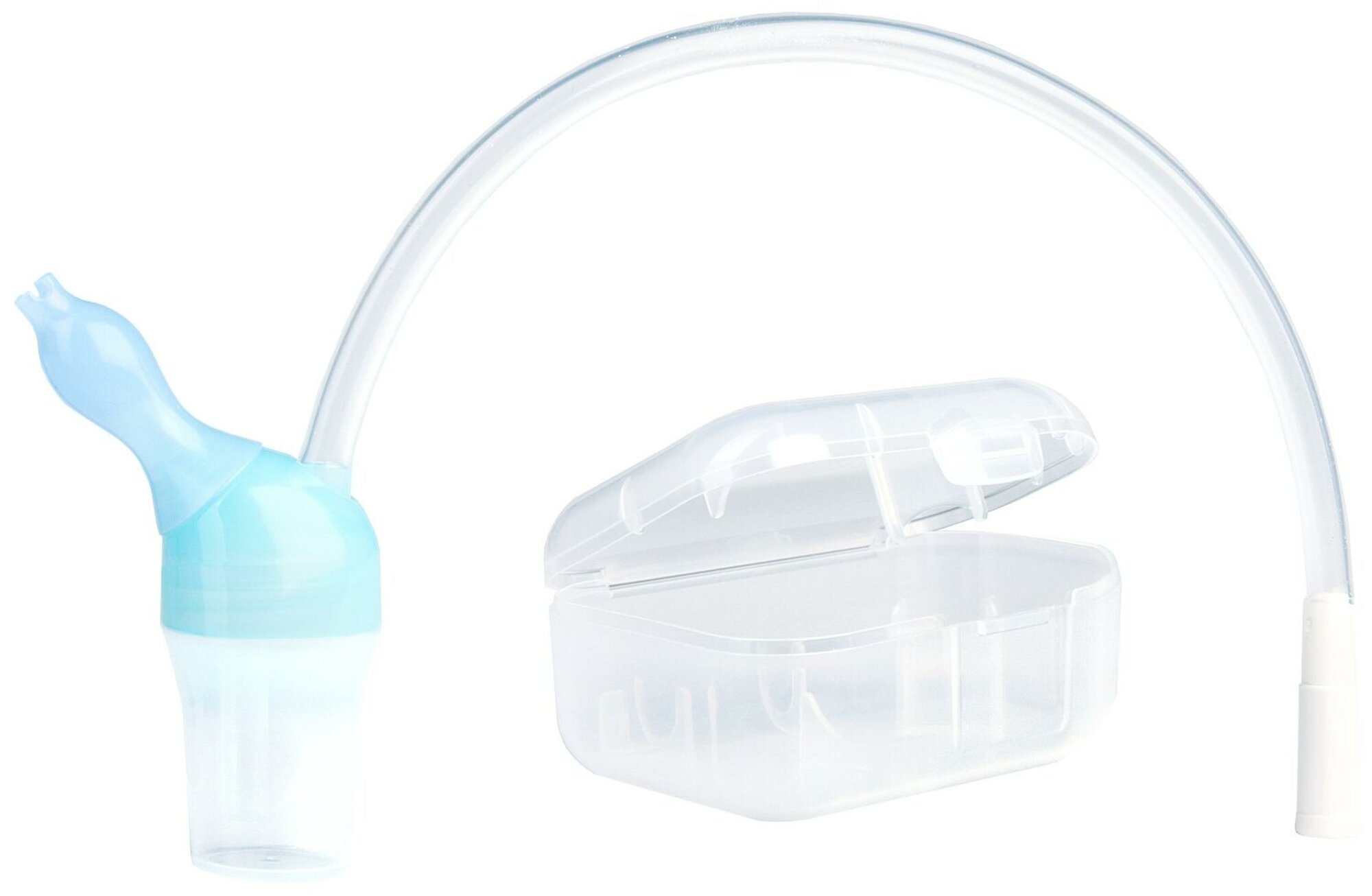 Вакуумный аспиратор Pigeon с отводной трубочкой, голубой