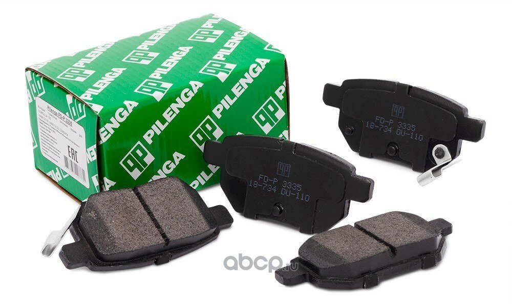 Колодки задние toyota auris 07->/corolla 06-> /type akebono pilenga fd-p 3335