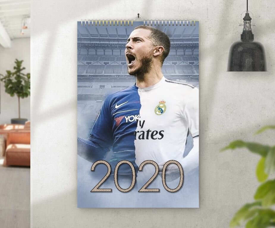 Перекидной календарь на 2020 год Эден Мишель Азар, Eden Michael Hazard №5, А3