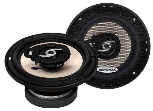 Колонки автомобильные Soundmax SM-CSA603 90Вт 4Ом 16см (6 дюйм) коаксиальная трехполосные