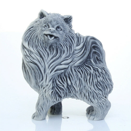 Статуэтка из камня "Немецкий шпиц". Фигурка собаки