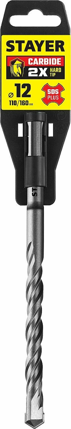 Бур по бетону STAYER SDS-plus, 12 x 160 мм, профессиональное, буровое 2930-160-12_z02