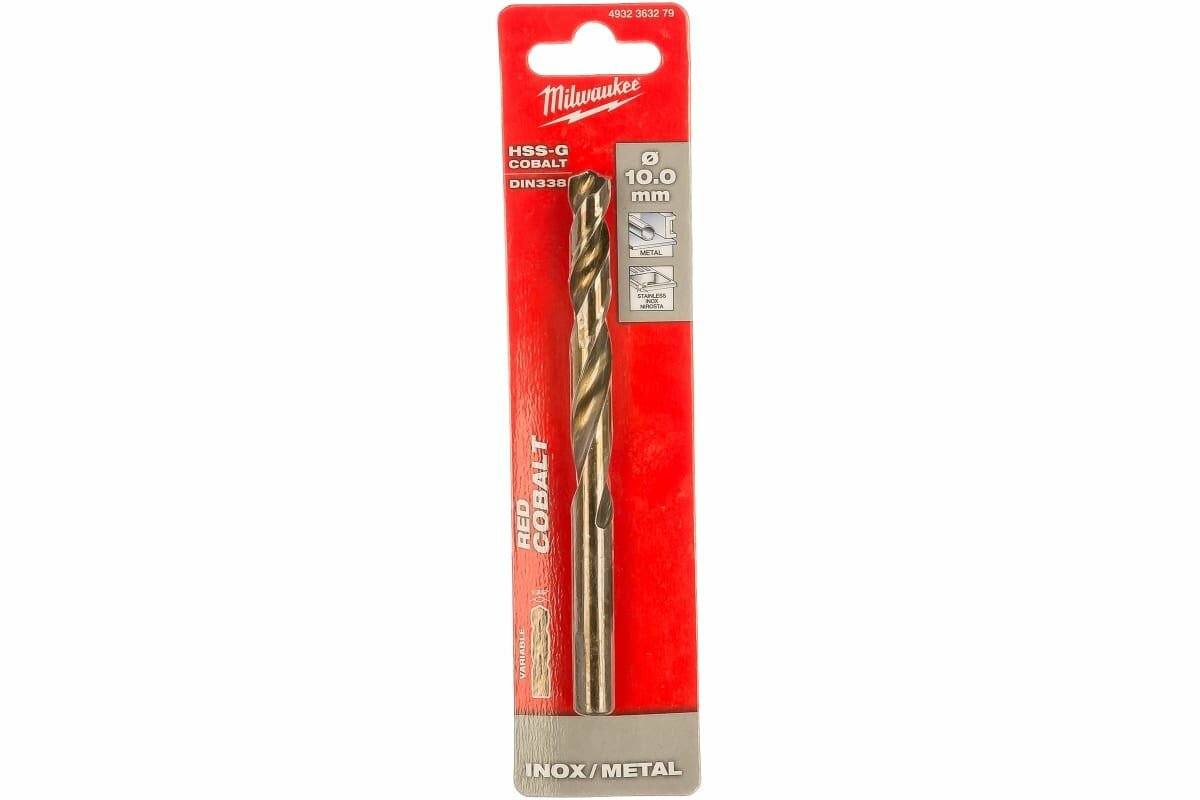 Сверло по металлу HSS-Co (10.0 мм, 1 шт.) Milwaukee 4932363279