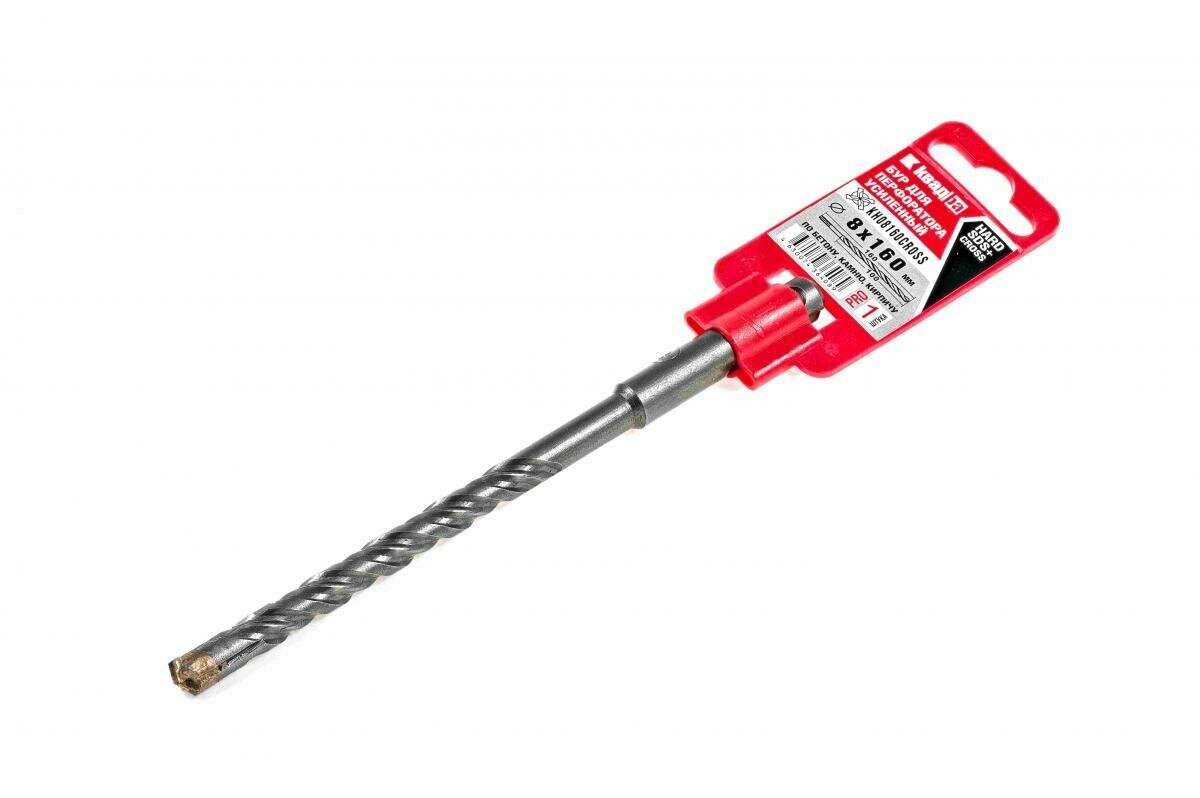 Бур по бетону sds plus Квадрa Cross Hard 8 х 160 мм, крестовой наконечник
