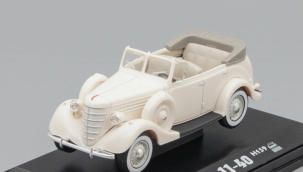 Горький 11-40 открытый, белый, масштабная модель коллекционная