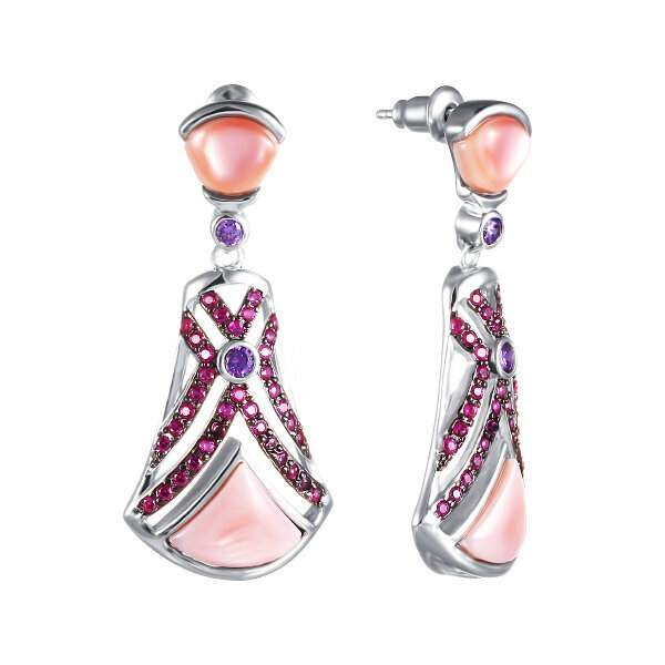 Серьги, серебро, 925 проба, перламутр