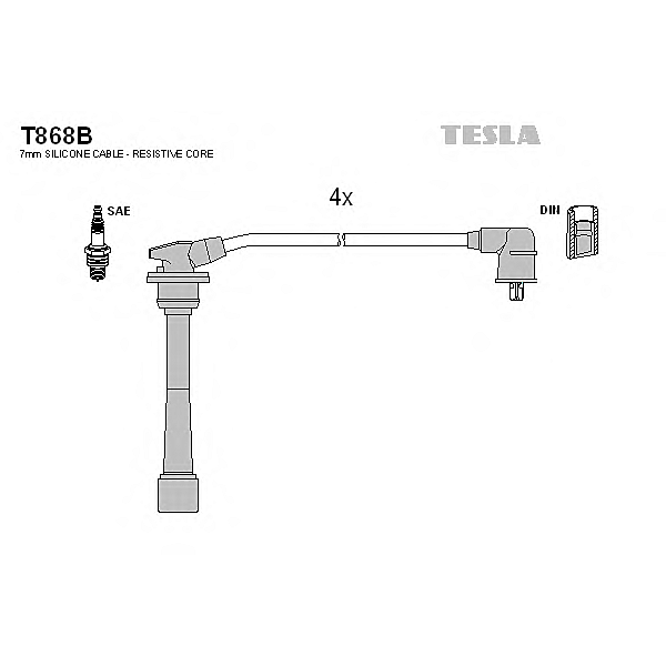 TESLA T868B (2750123A00 / 2750123B00 / 2750123B01) к-кт проводов\ hyunday lantra / coupe, ceed 1.6-2.0i 95