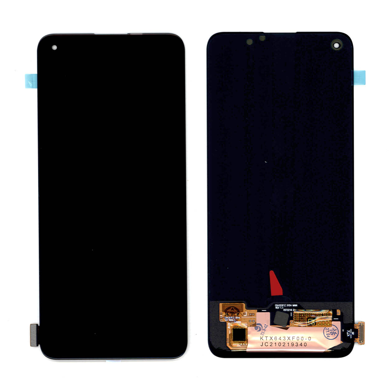 Дисплей (модуль) для телефона Realme 8, Realme 8 Pro, OLED, черный