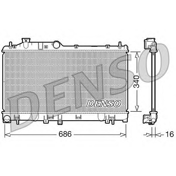 DENSO DRM36007 (105931 / 45111AG010 / 45111AG011) радиатор системы охлаждения subaru: Legacy (Легаси) IV (bl / bp) 2.0i