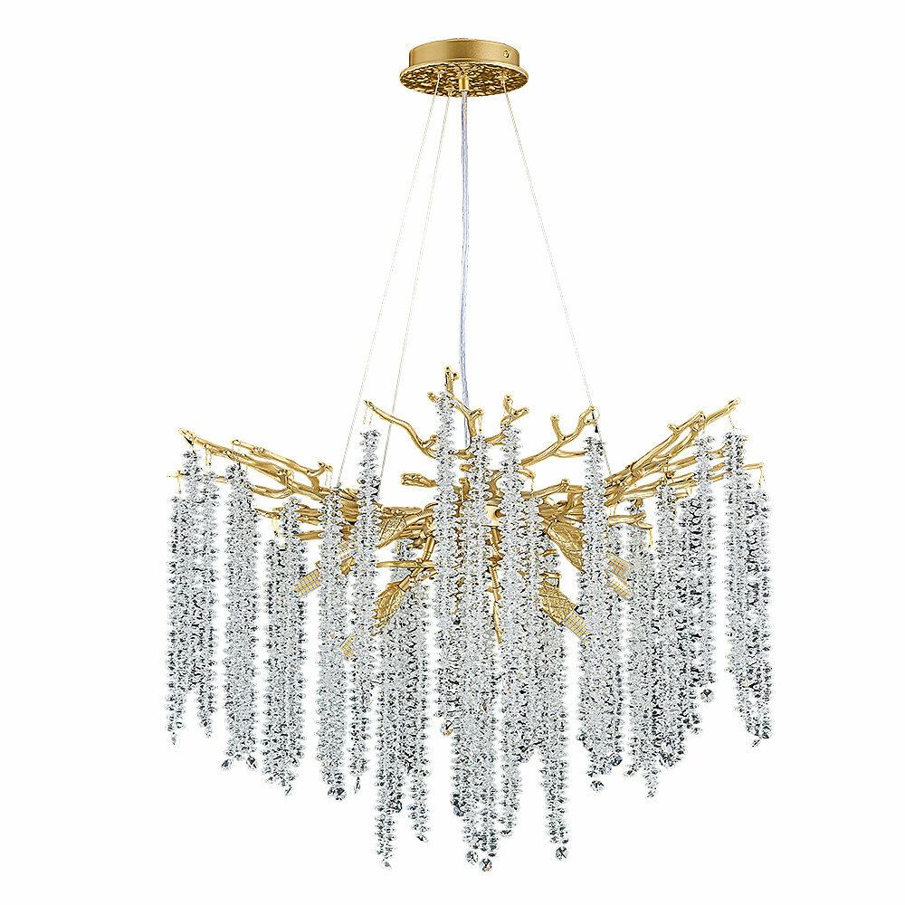 Подвесная люстра Divinare Salice 3133/01 SP-8, G9, кол-во ламп:8шт, Золото