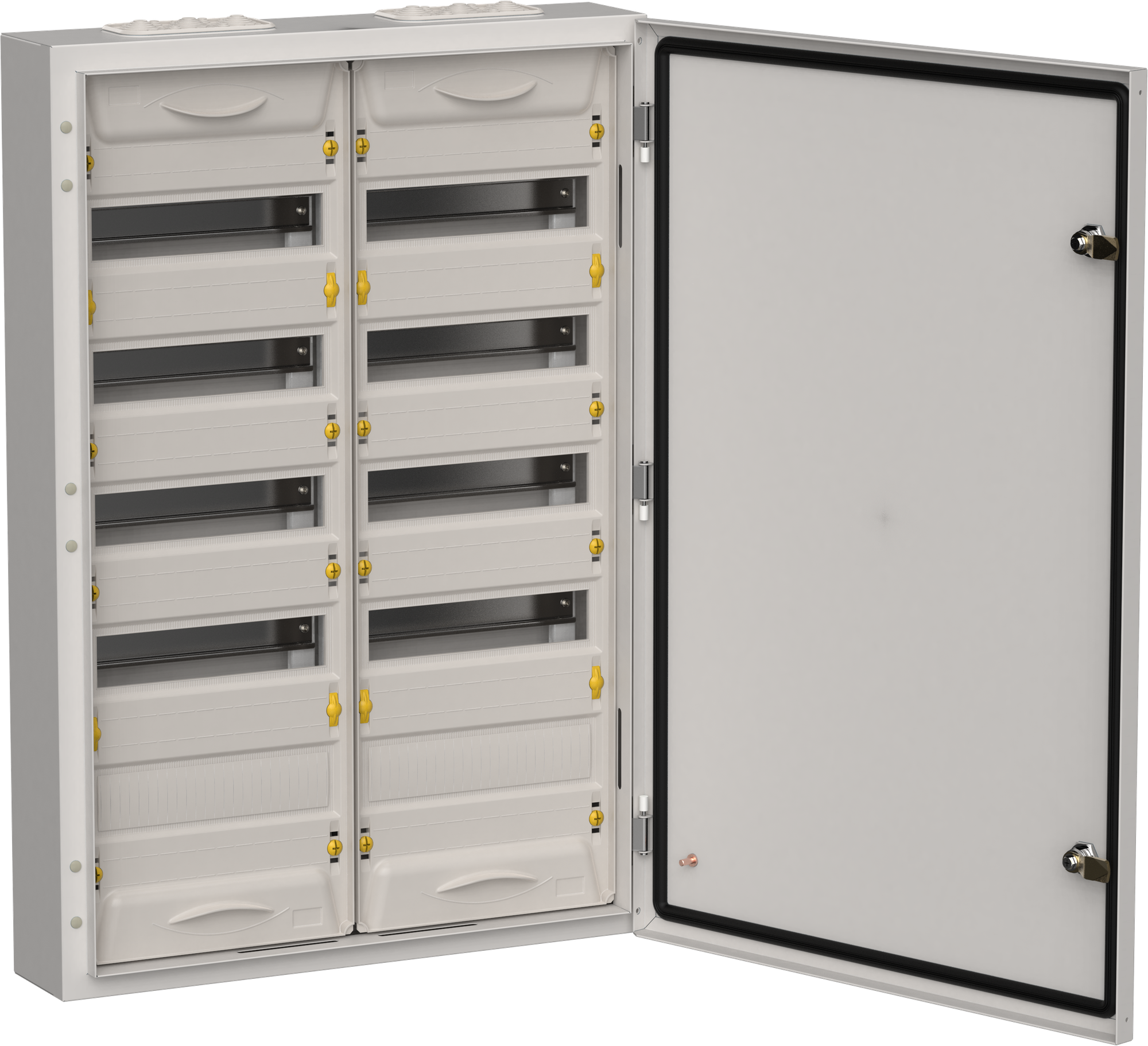 Щит распределительный IEK TITAN 5 ЩРн-120, металлический, 835x570x140мм, IP54, 125А, серый, навесной