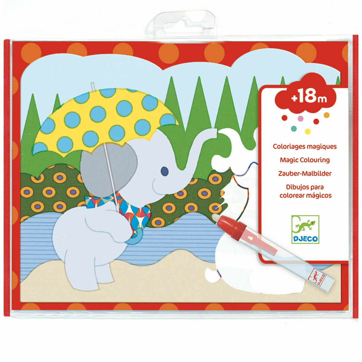 Набор для рисования водой DJECO Путешествие, 32х1.5х22 см, 4 картинки, от 2 лет