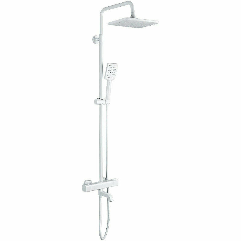 GAPPO G2491-8, Душевая система с термостатом, излив-переключатель на лейку, латунь, белый