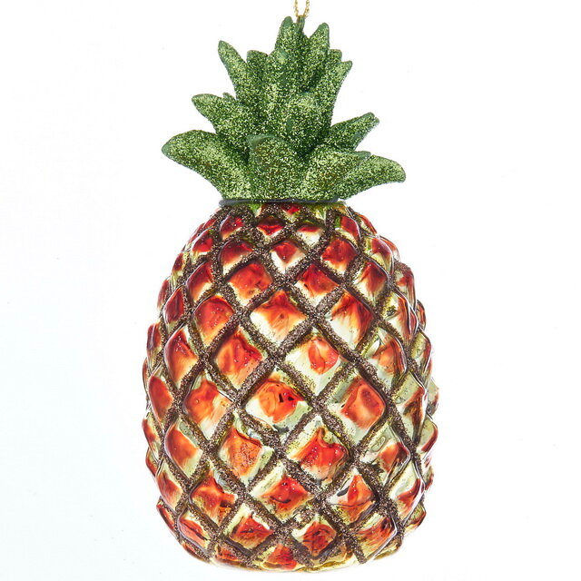 Стеклянная елочная игрушка Ананас - Exotic Xmas 12 см, Kurts Adler, NB1371