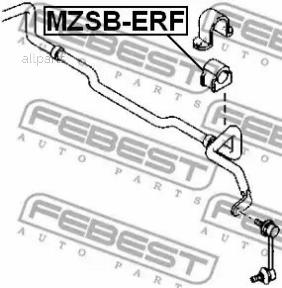 FEBEST MZSBERF втулка стабилизатора переднего! d27\ Mazda CX-7 ER 06-12