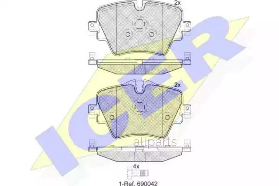 ICER 182216 Колодки дисковые передние