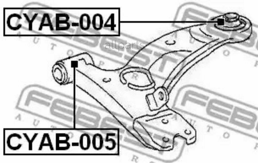 FEBEST CYAB-004 сайленблок задний переднего рычага (CHERY TIGGO T11 2006-) FEBEST