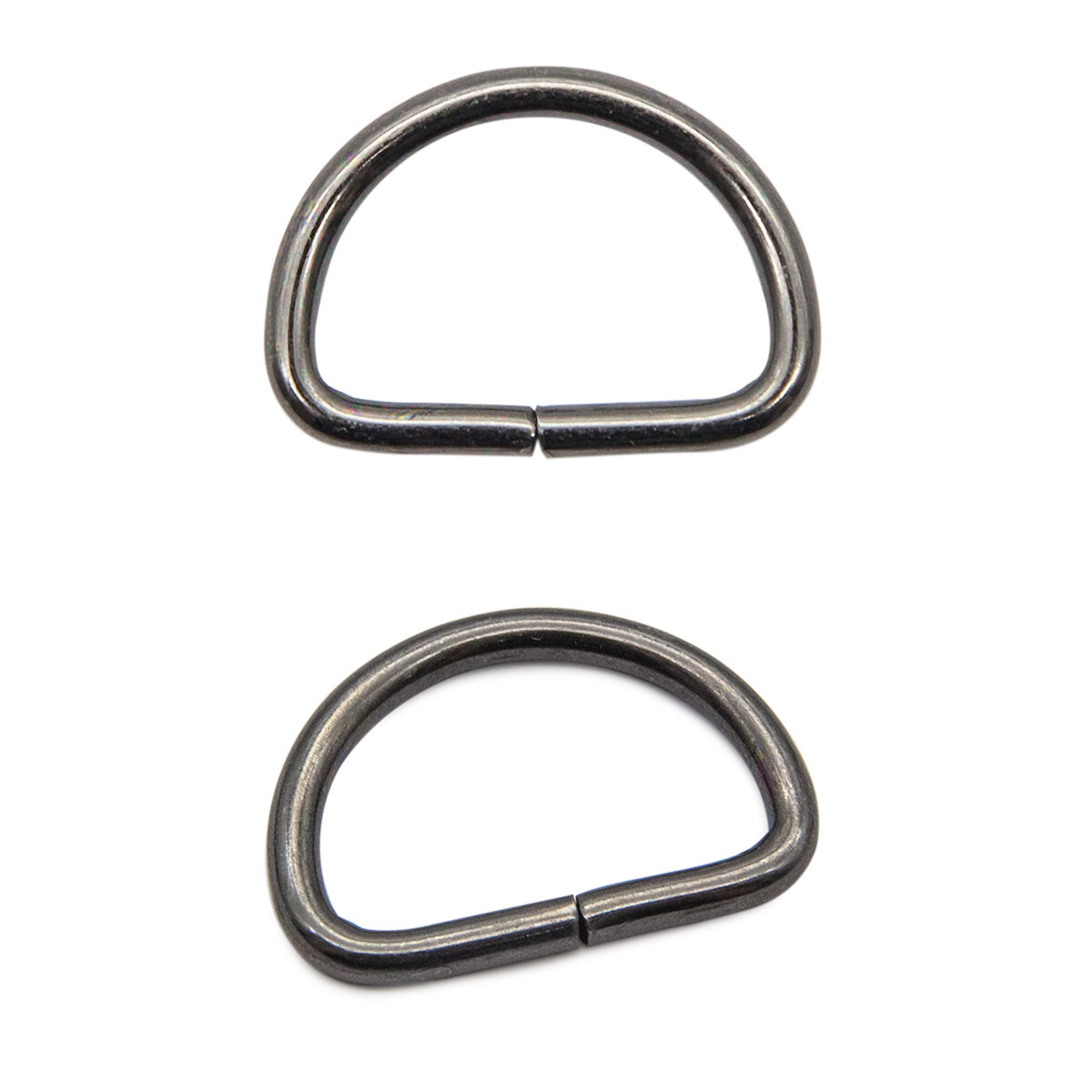 Полукольца для сумок 20 мм (25*18 мм), 100 шт, металлические, разъемные, Айрис (черный никель)