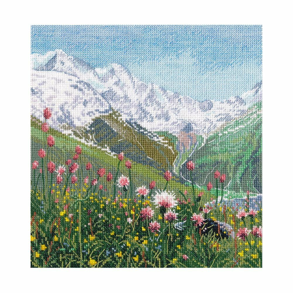 1575 Набор для вышивания крестом овен 'Красная поляна' 20*20см