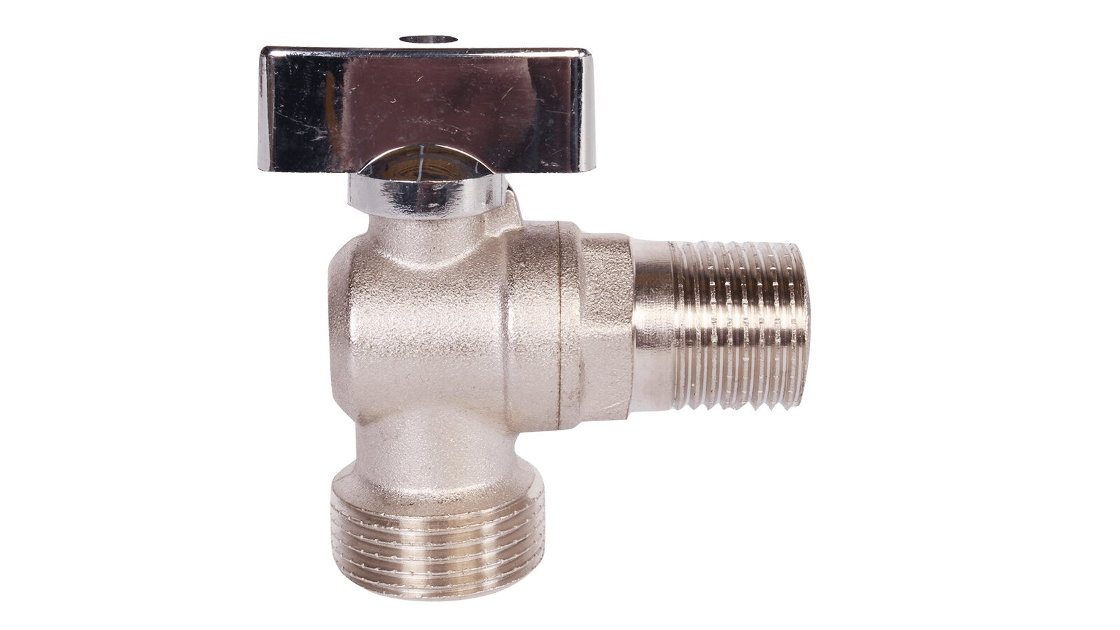 Шаровой кран TST, латунь, для стиральных машин, угловой, 1/2", для воды, накидная гайка