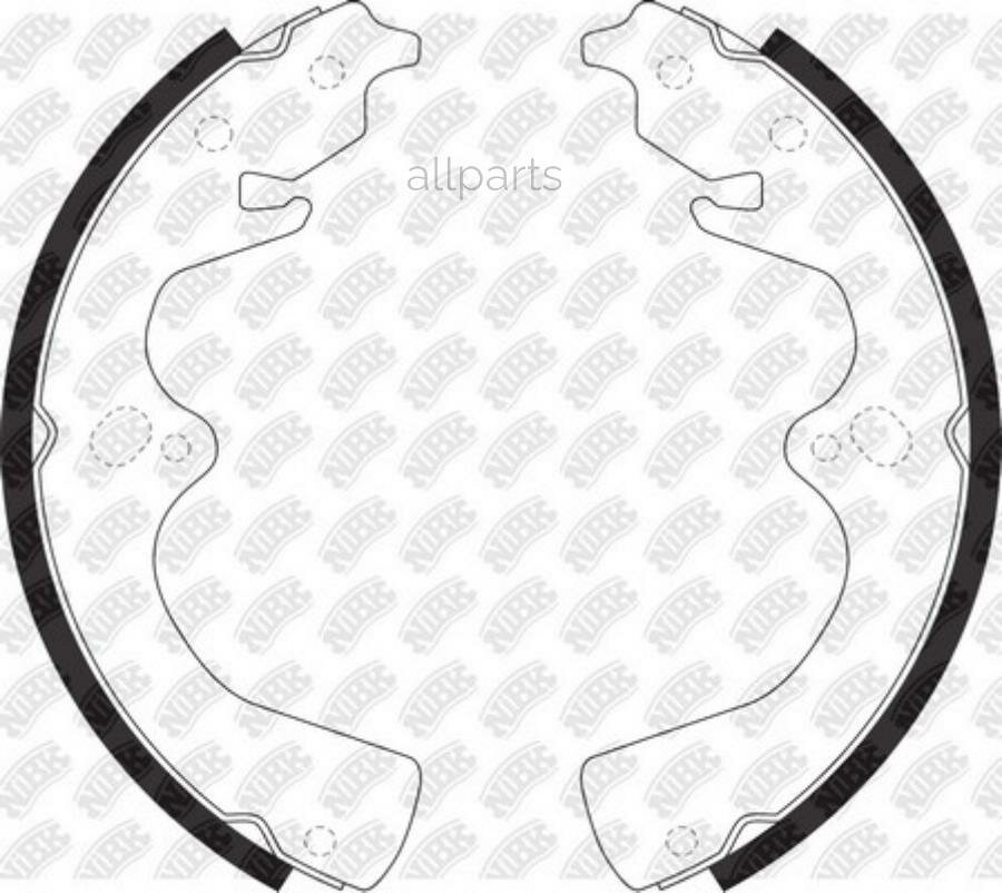NIBK FN11907 Колодки тормозные барабанные KIA SPORTAGE 2.0 1999 - 2003 KIA SPORTAGE 2.0 1994 - 2003 KIA RETONA