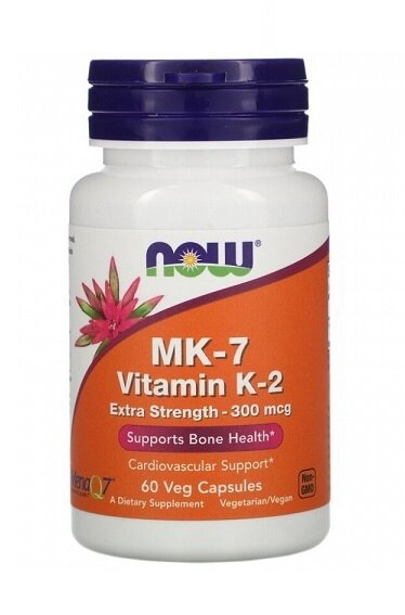 NOW MK-7 Vitamin K-2 300 mcg (60 вег кап)