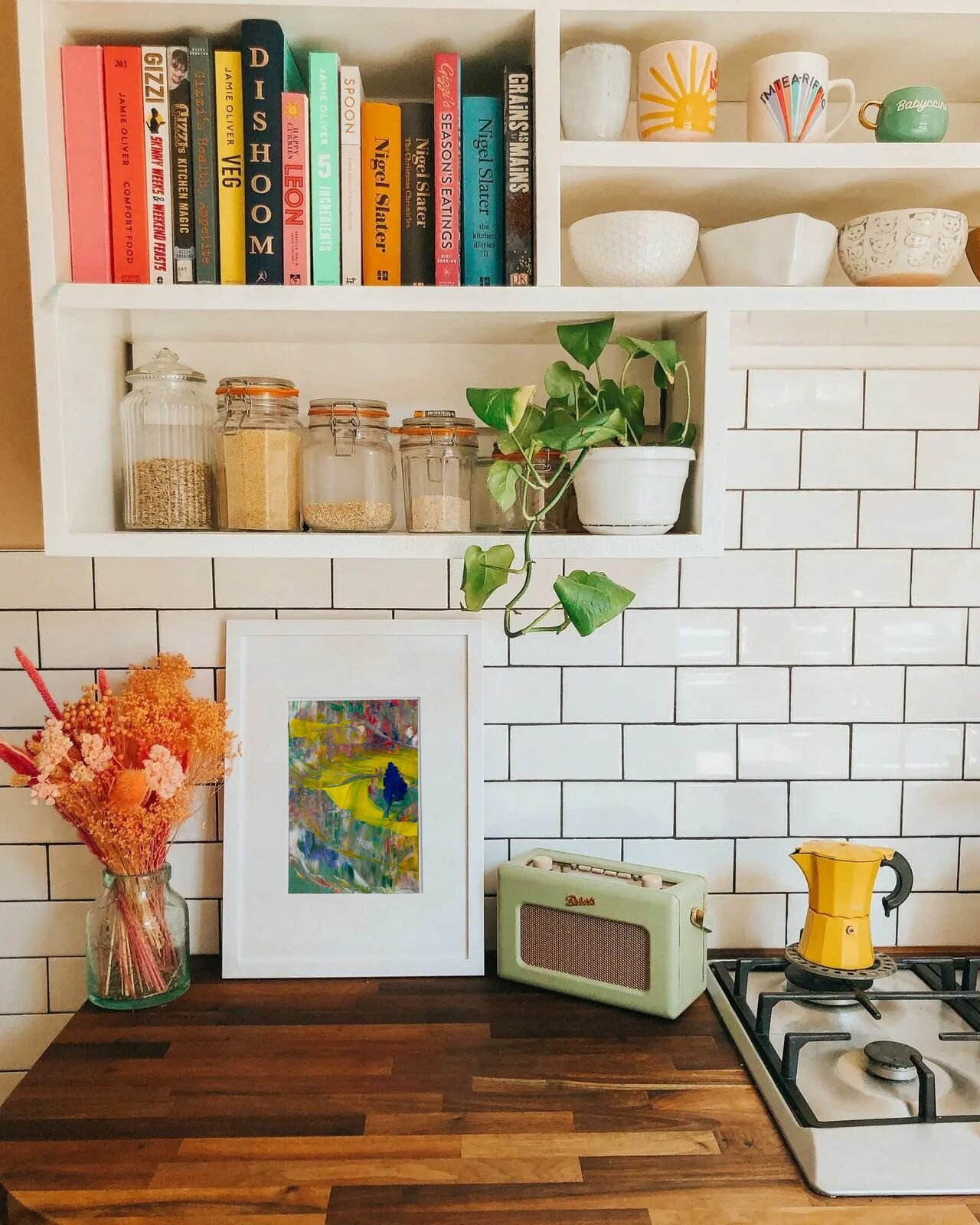 Авторская картина на бумаге «Взгляд на полевые цветы», 22х17 см, акрил на бескислотной бумаге, абстракция