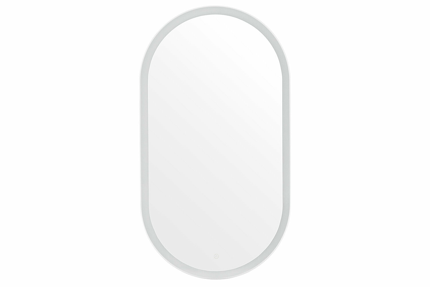 Зеркало настенное с LED подсветкой Imirror, 55х100 см, овальное, белая рама