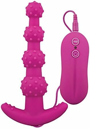 Анальный стимулятор "MAX PLEASURE ANAL BEADS" С вибрацией розовый, силикон