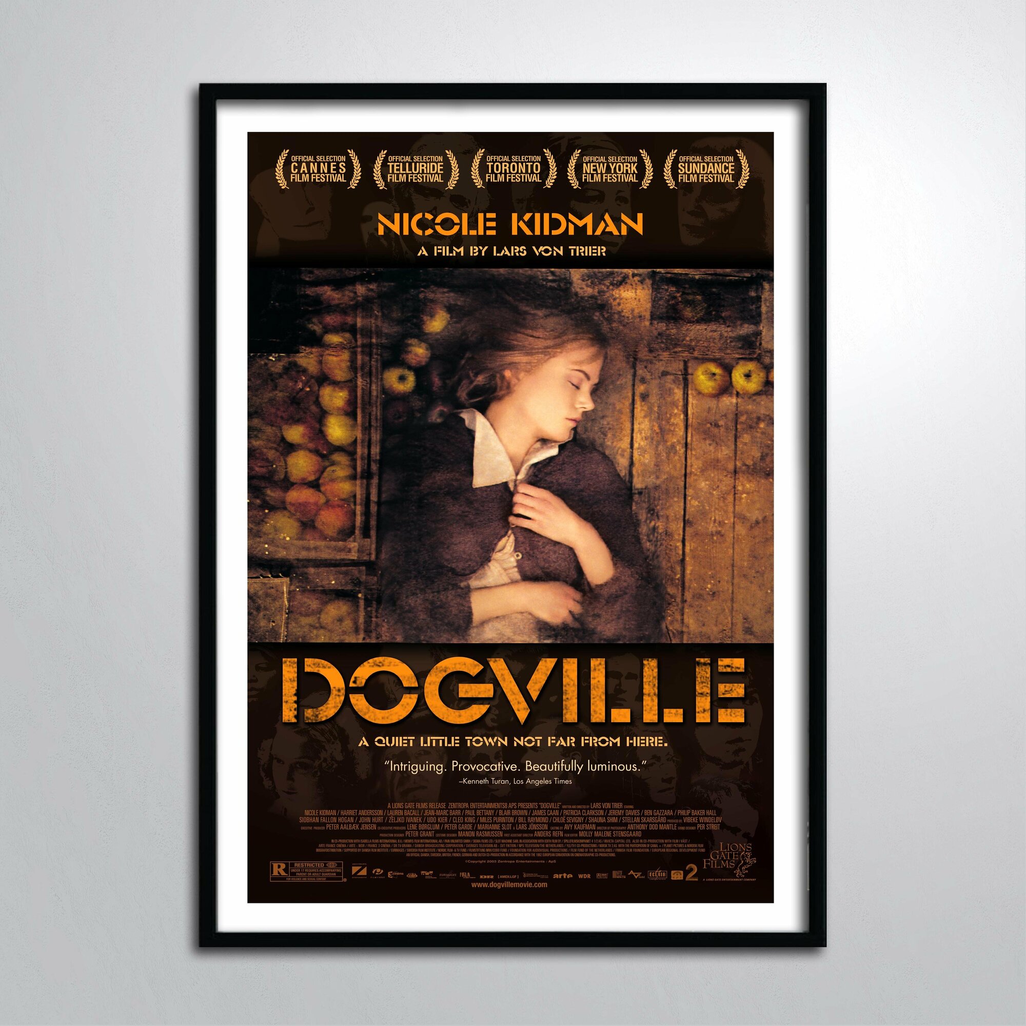 Постер без рамы/Ларс фон Триер Догвилль Николь Кидман Пол Беттани Яблоки Dogville