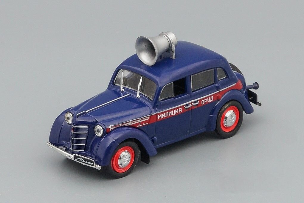Москвич 400-420 оруд, Автомобиль на службе 6, синий, Масштабная модель 1/43