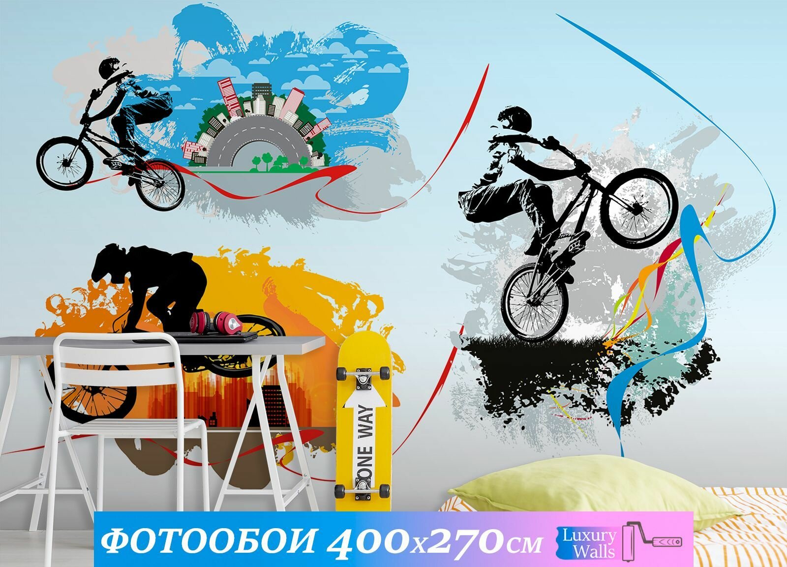 Фотообои на стену флизелиновые 3d "Граффити" 400х270 см Luxury Walls AM10104