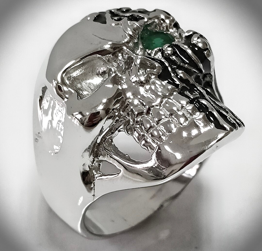 Перстень, серебро, 925 проба, родирование, фианит, эмаль